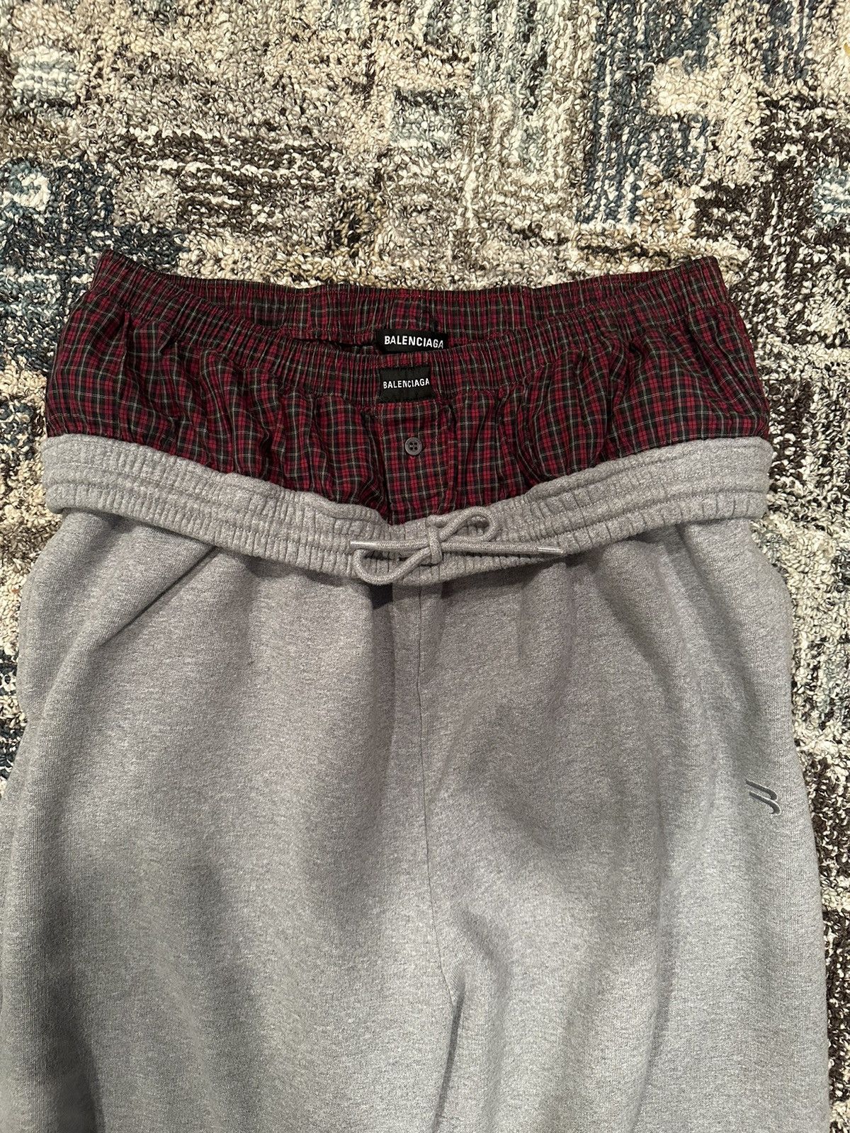 Balenciaga Balenciaga trompe l’oeil boxer sweatpants | Grailed