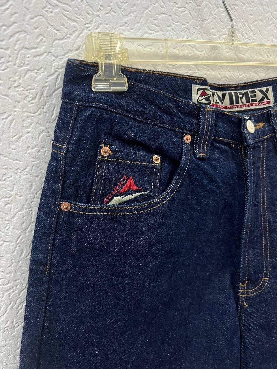 Avirex × Jean × Vintage Vintage 90s Avirex USA Baggy Big Boy Dark Blue ...