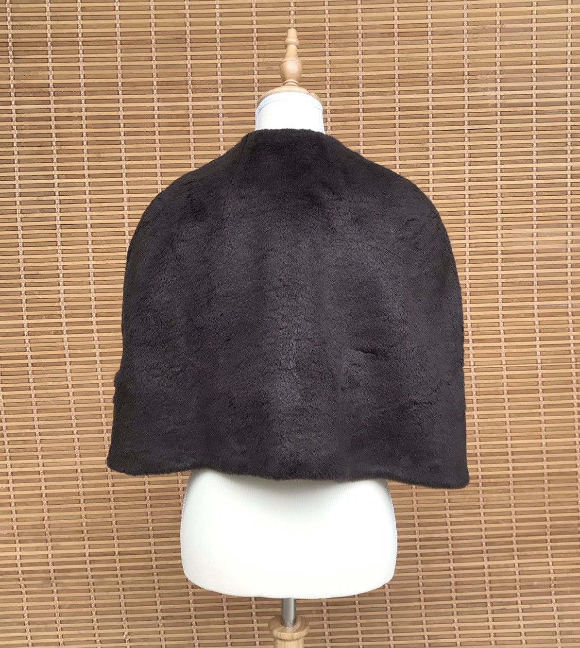 Yohji Yamamoto Vintage 1990s Yohji Yamamoto faux fur bolero cloak cape ...