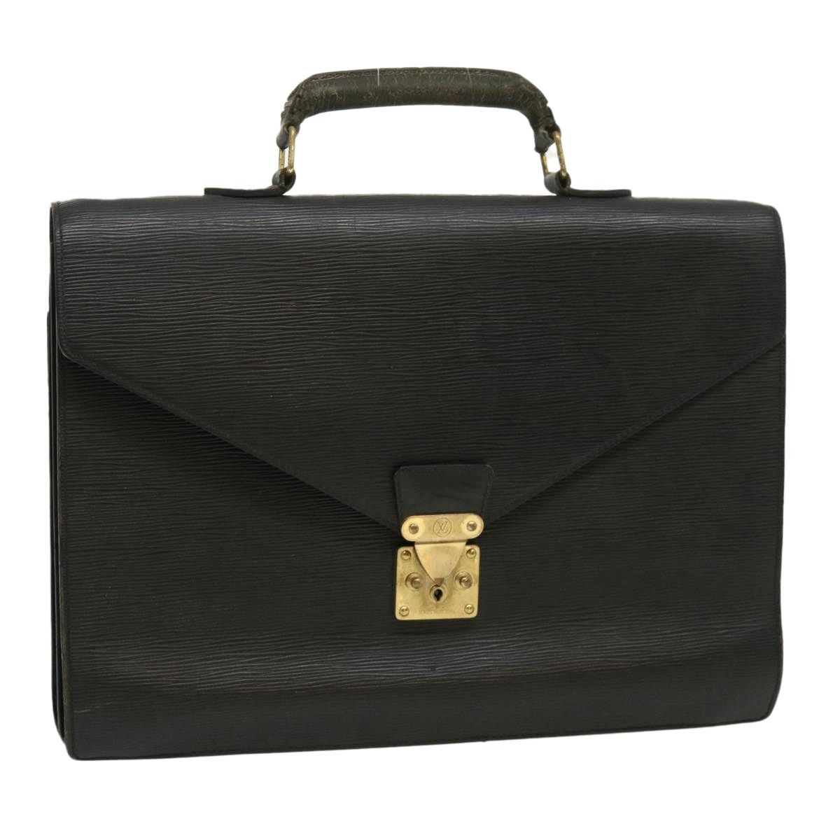 Louis Vuitton LOUIS VUITTON Epi Serviette Ambassador Business Bag Black ...