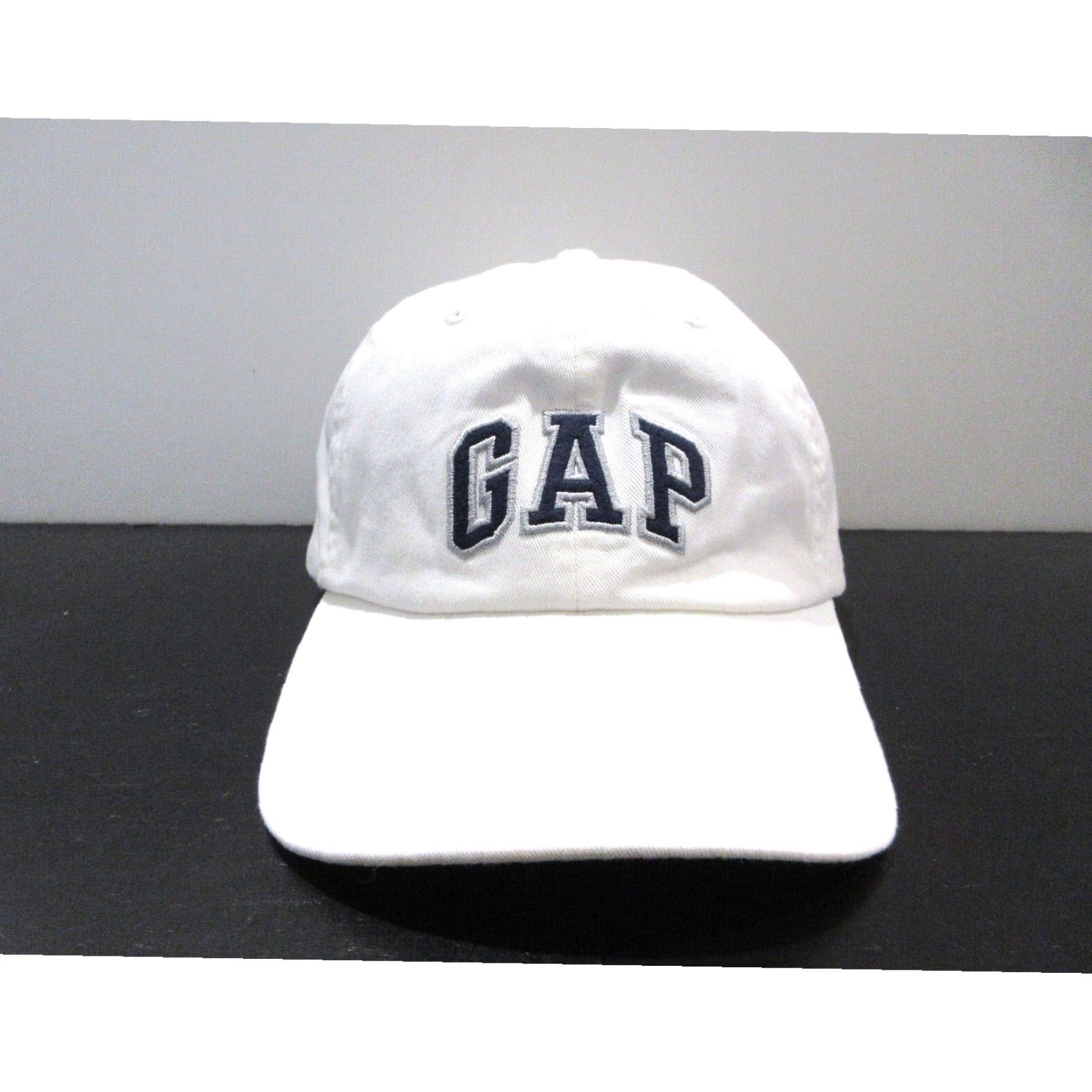 Gap White and Blue Spell Out Logo Gap Hat Cap with Strap Back ...