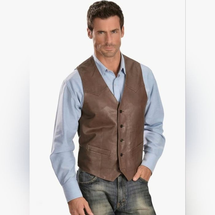 Scully Leather Scully Men's Frontier Western Leather Vest | Grailed