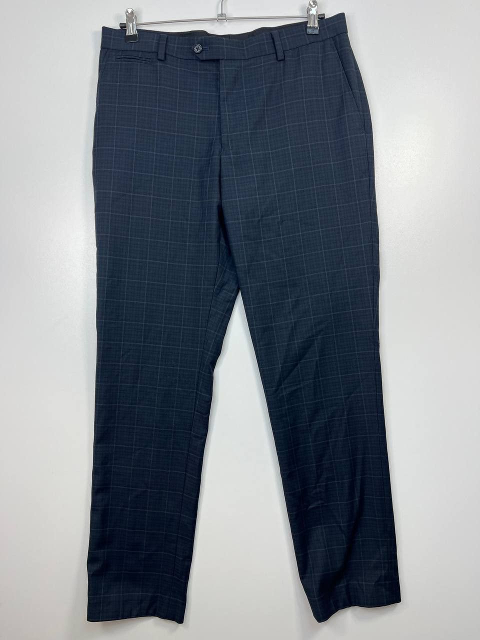 NEXT Next Tailoring Mens Dress Pants Blue Check Trousers Sz 34x34 | Grailed