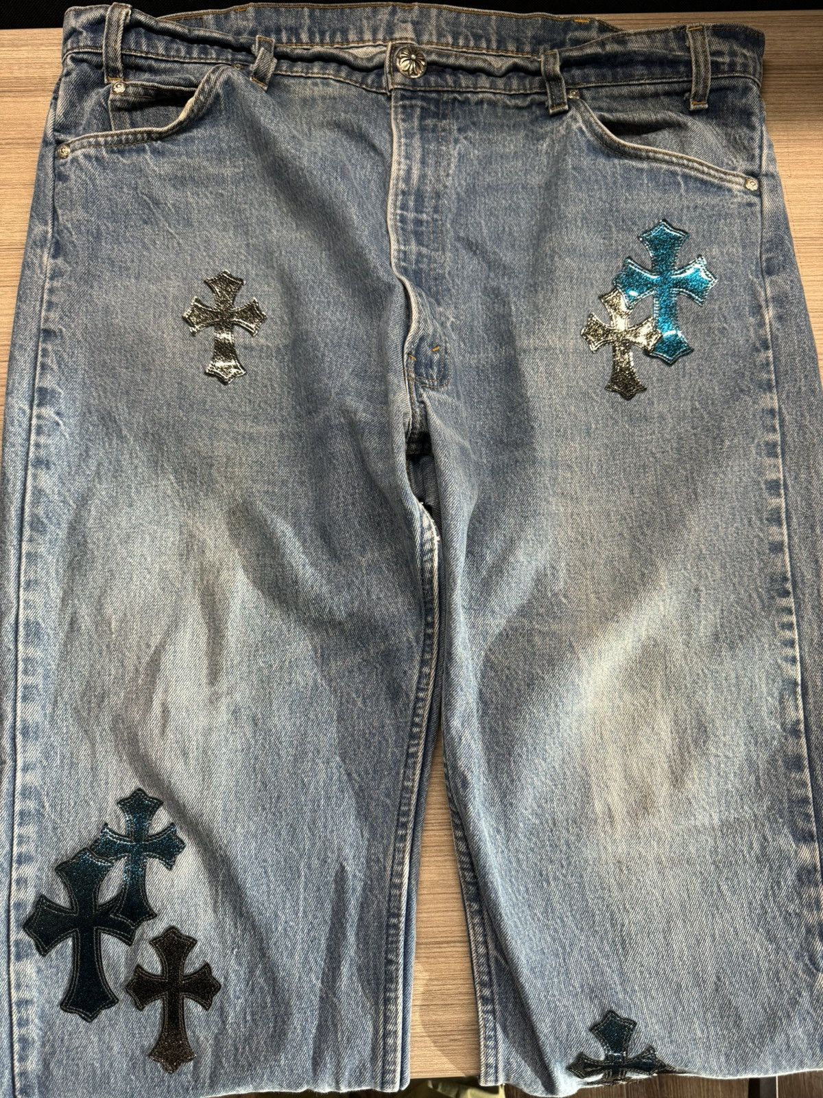 Chrome Hearts ST BARTH CHROME HEARTS GALAXY PATCH DENIM * RARE OG ...