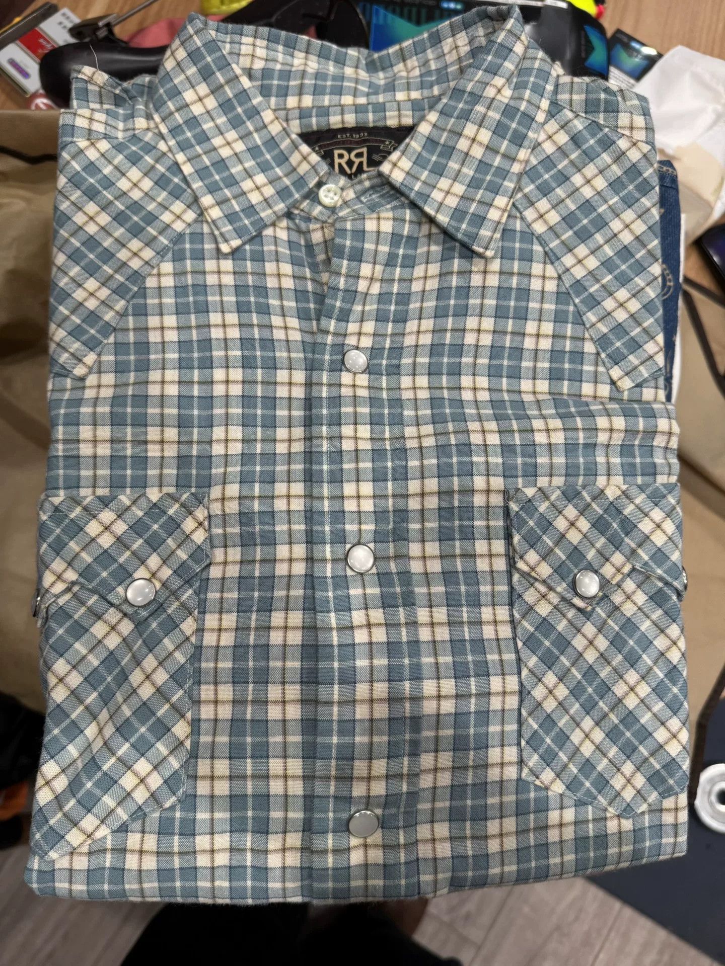 RRL Ralph Lauren classic rrl plaid button-up shirt | Grailed