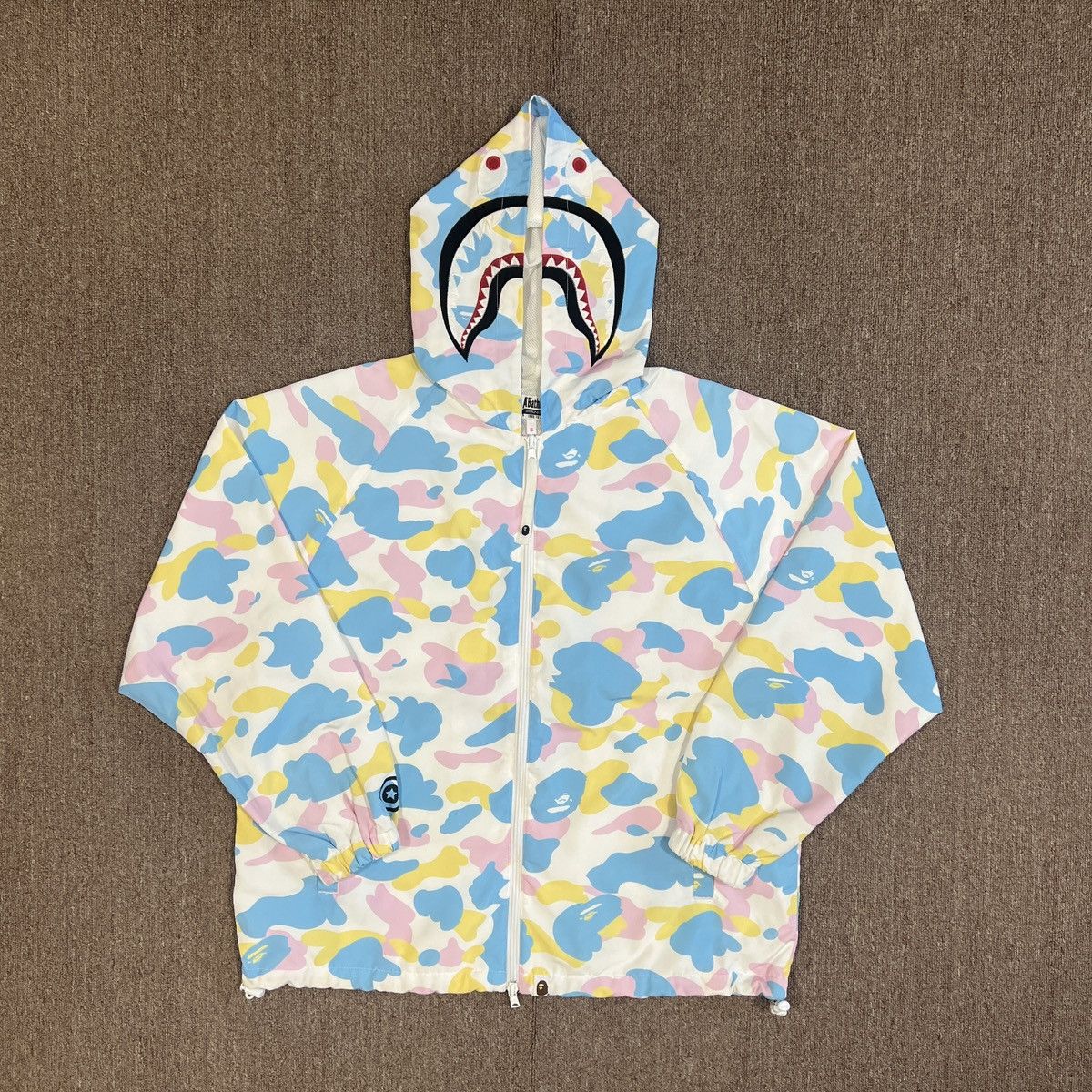 Bape lady Small Bape Multi Camo Shark Light Jacket | Grailed