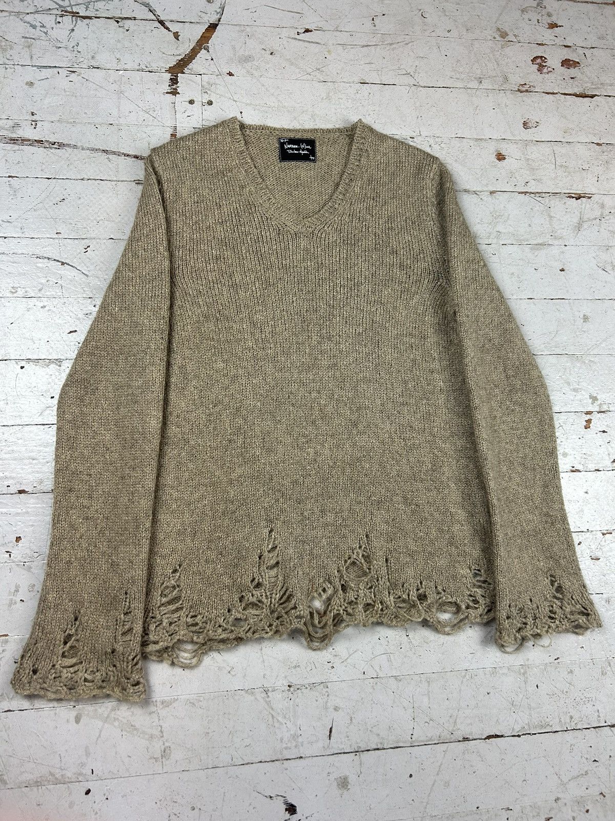 Number (N)ine × Takahiromiyashita The Soloist. AW09 Mohair Grunge Knit ...