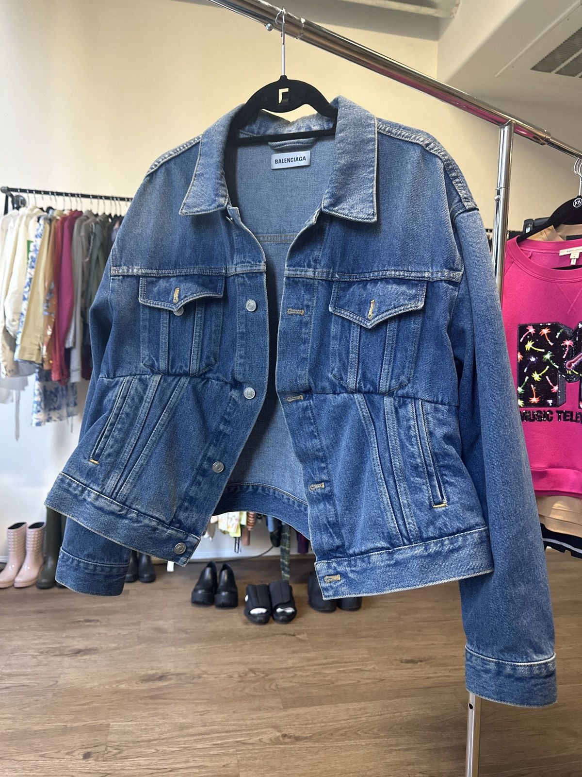 Balenciaga FW16 Runway Swing denim jacket | Grailed