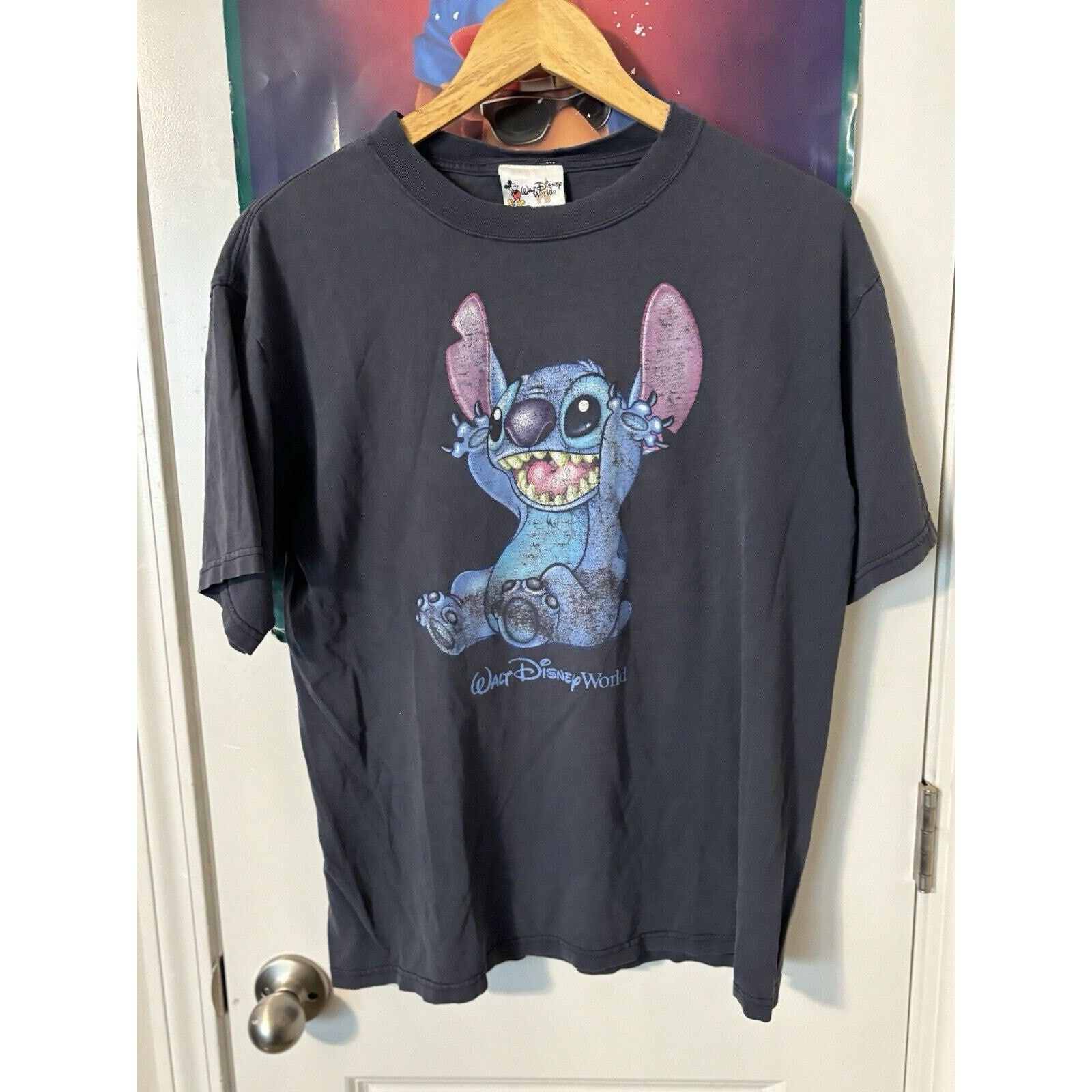 Disney Vintage Lilo Stitch walt disney world faded tshirt navy blue ...