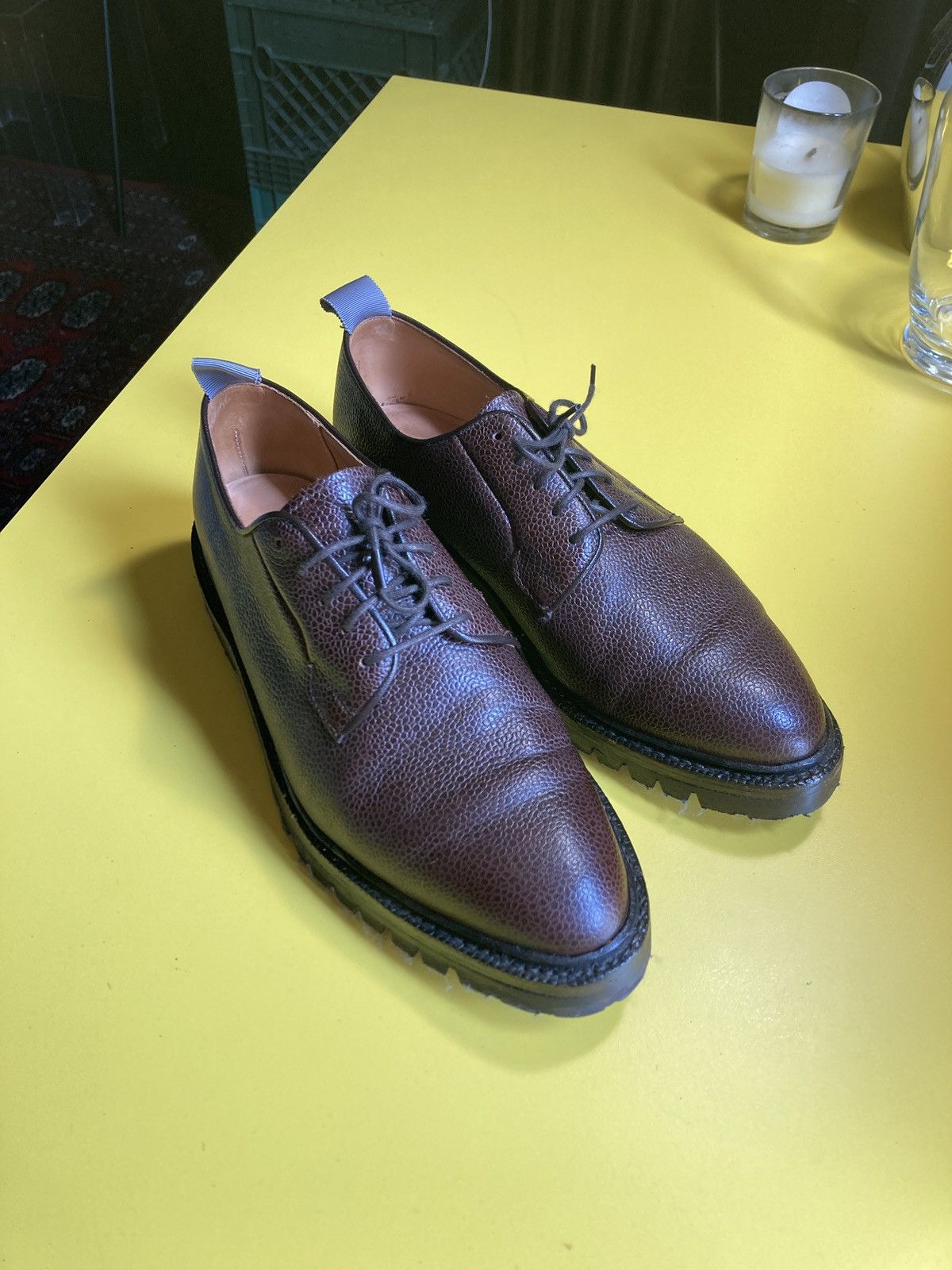 Thom Browne Blucher W/Tonal GG Loop In Pebble Grain | Grailed