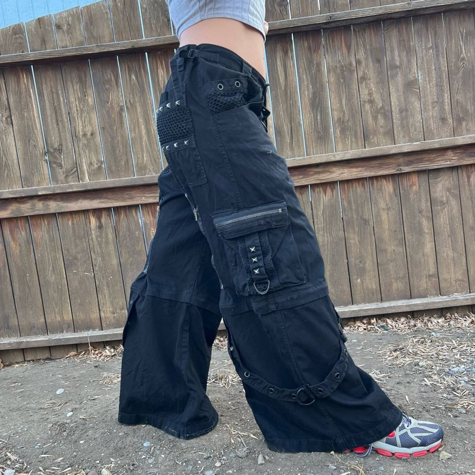 Tripp Nyc Tripp NYC Goth Punk Emo Rock Chain Mesh Stud Zip Off Pants ...