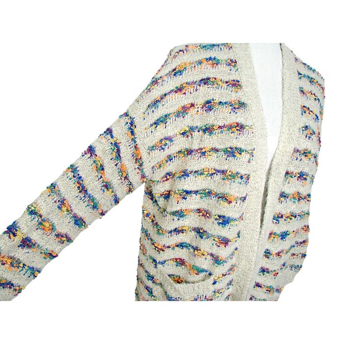 Debut Dreamers by Debut Open Front Rainbow Cardigan Sweater Midwei ...