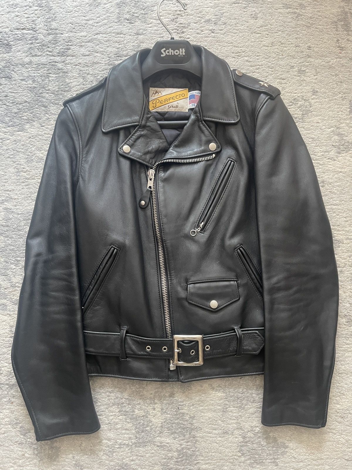 Schott Schott 'One Star' Perfecto 613S Leather Motorcycle Jacket | Grailed