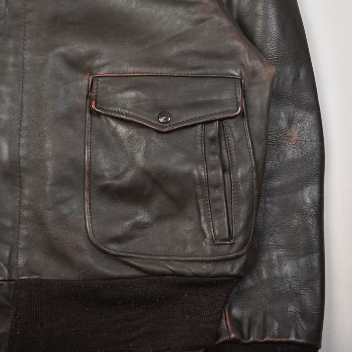 Schott Vintage Leather G1 Flight Jacket Made In USA Brown | Grailed