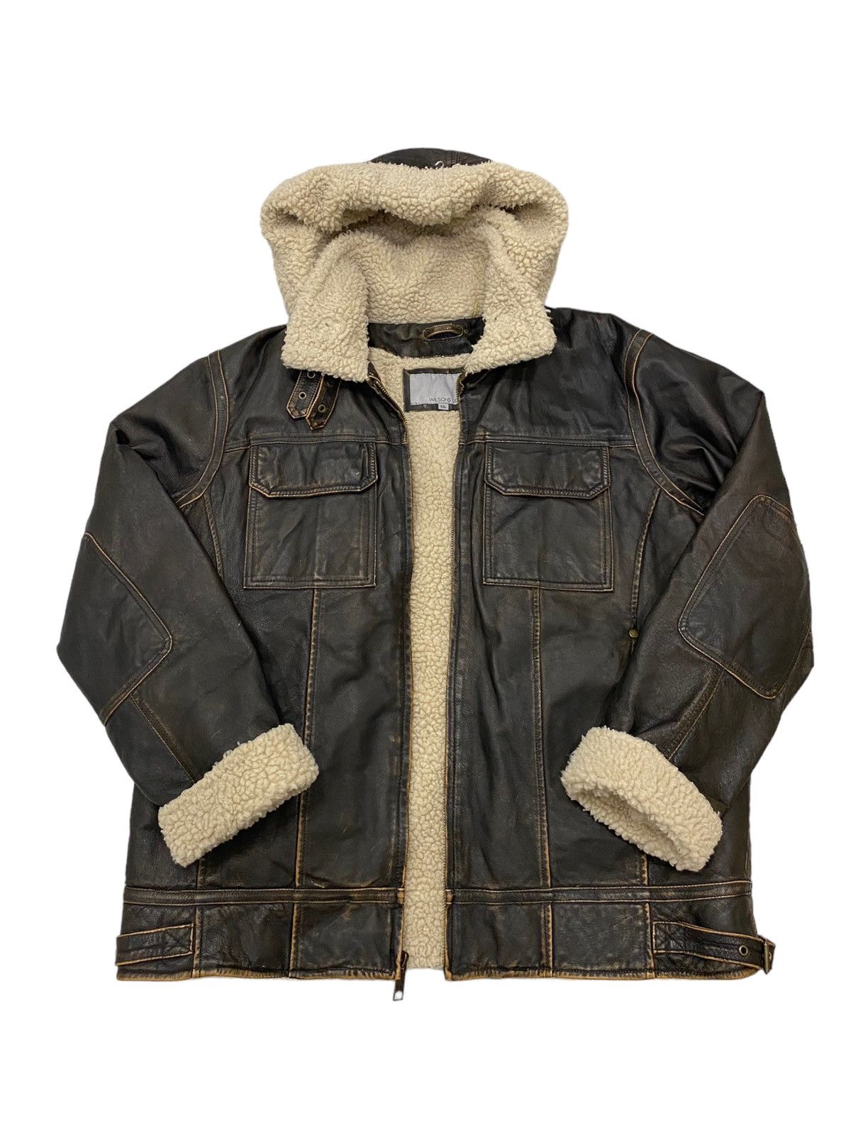 Us Air Force × Vintage × Wilsons Leather Vintage Wilson Leather Brown ...