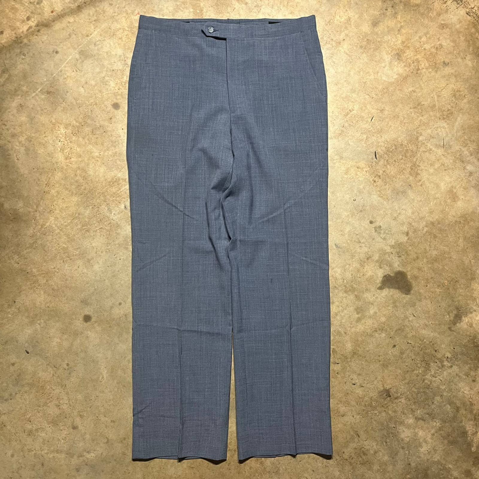 Vintage Vintage 70s Sansabelt Talon Zipper Blue Trouser Pants 33x30 ...