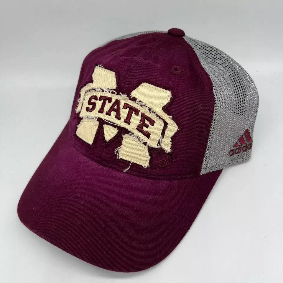 Adidas Mississippi State Bulldogs MSU NCAA Trucker Hat Snapback Cap ...