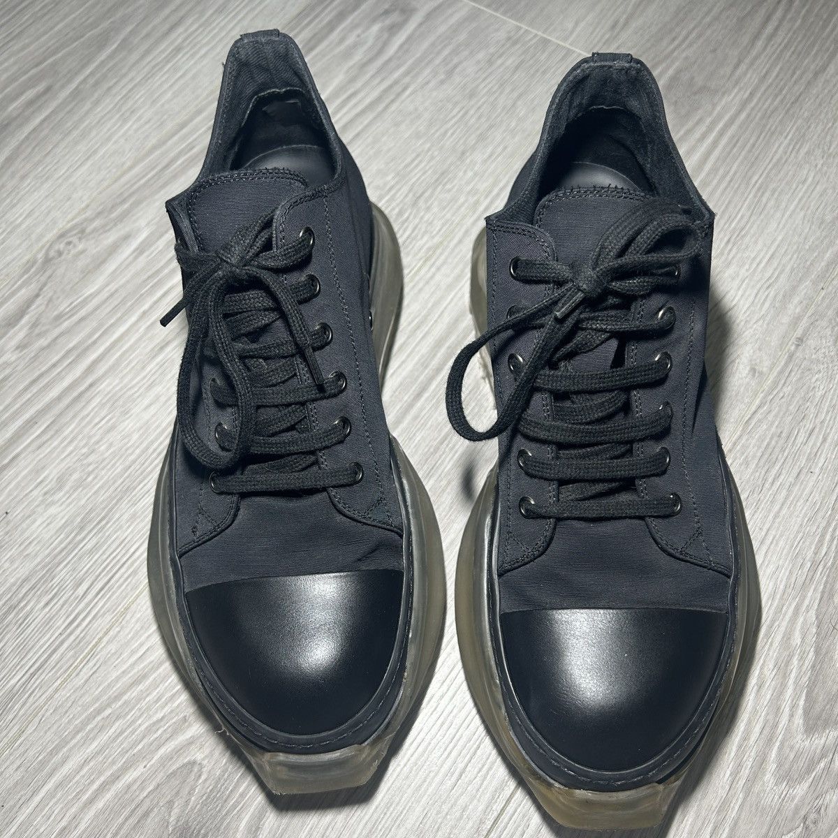 Rick Owens Rick Owens Ramones Abstract Low Black Clear Sole | Grailed