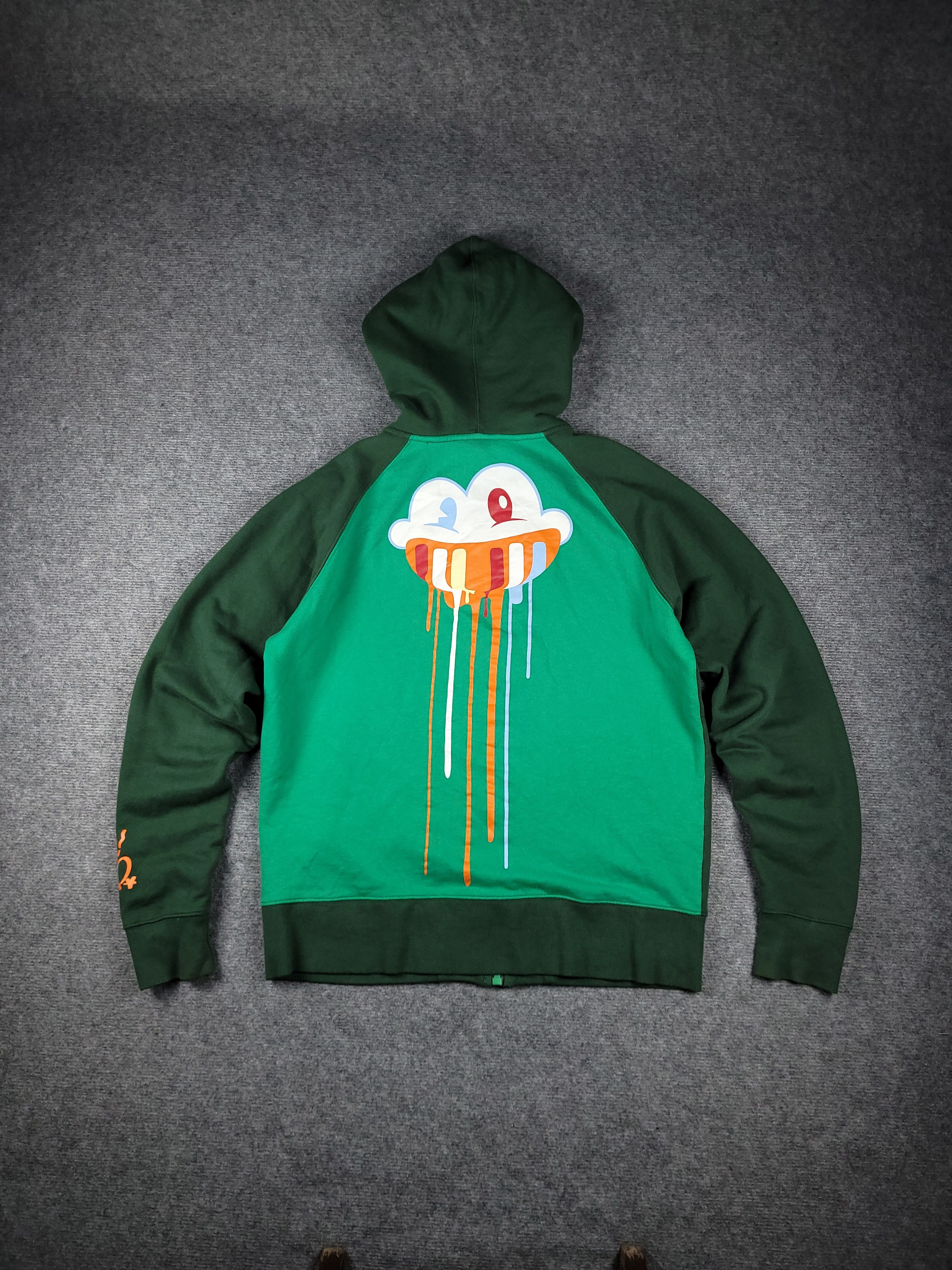 Kid Robot × Streetwear × Vintage RARE og Kid Robot green zip up hoodie ...