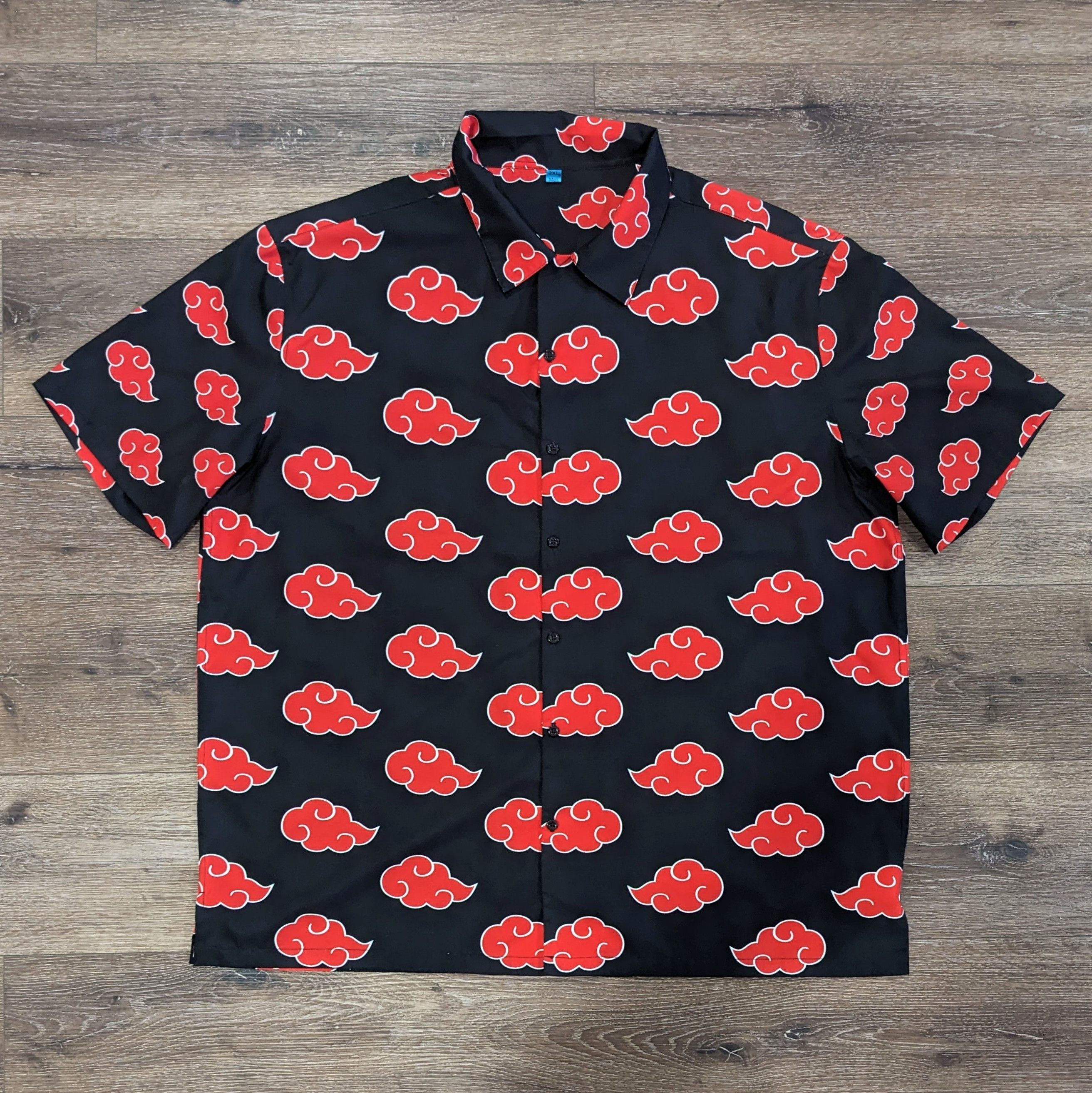 Other Naruto Shippuden Akatsuki Cloud all over button-up shirt | Grailed