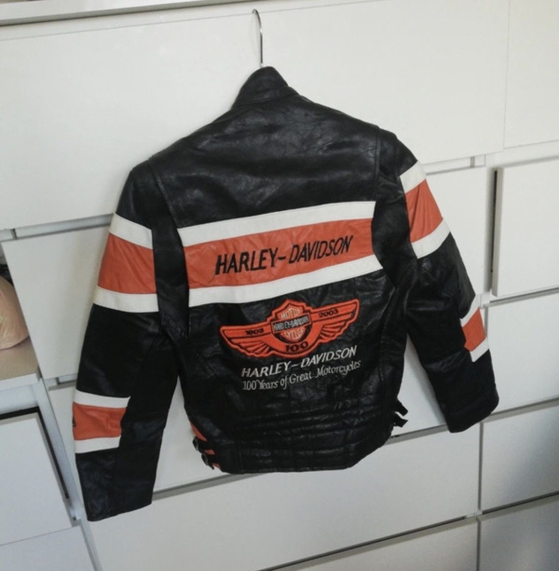 Harley Davidson × Racing × Vintage Harley Davidson Moto Leather Jacket ...