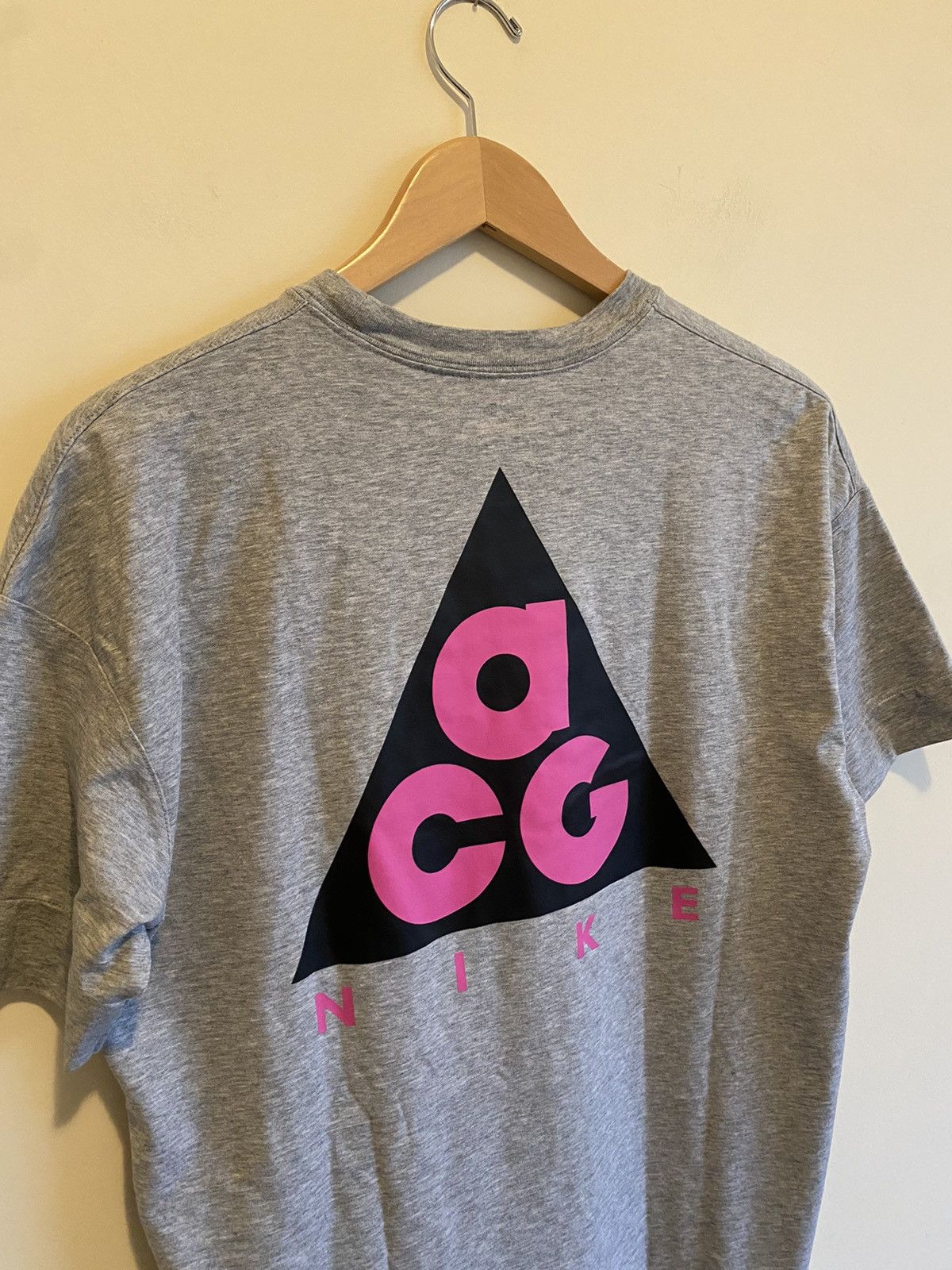 Nike Nike ACG archive big pink logo t-shirt triangle lab | Grailed