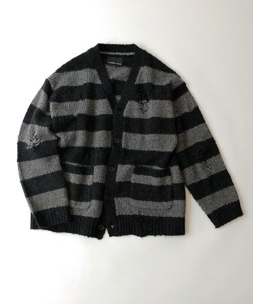 Number (N)ine Number nine WOOL ALPACA RIPPED KNIT CARDIGAN size 3 | Grailed