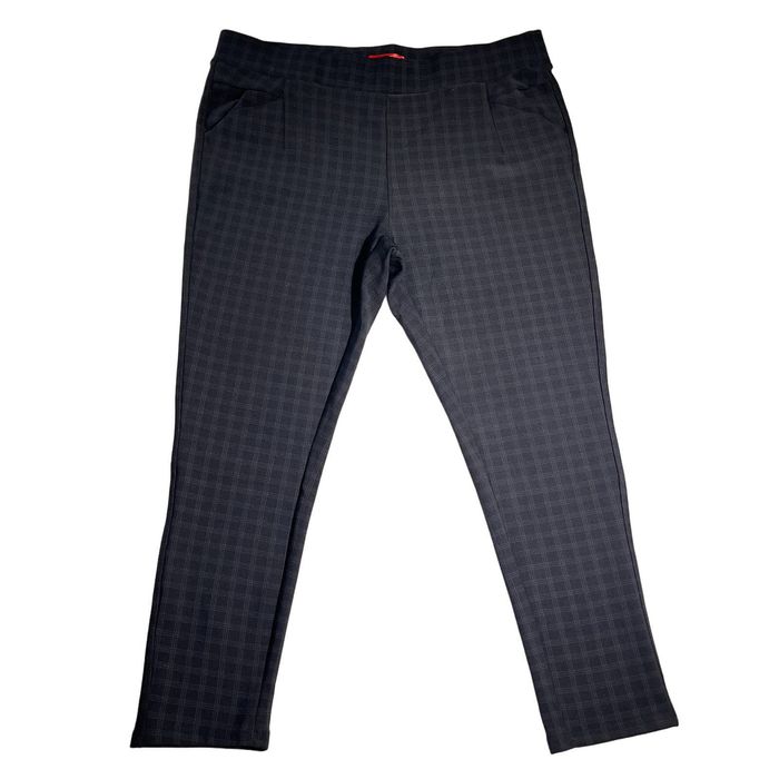 Brock Collection Maze Collection Pant Woman 3X Black Grey Check Career ...