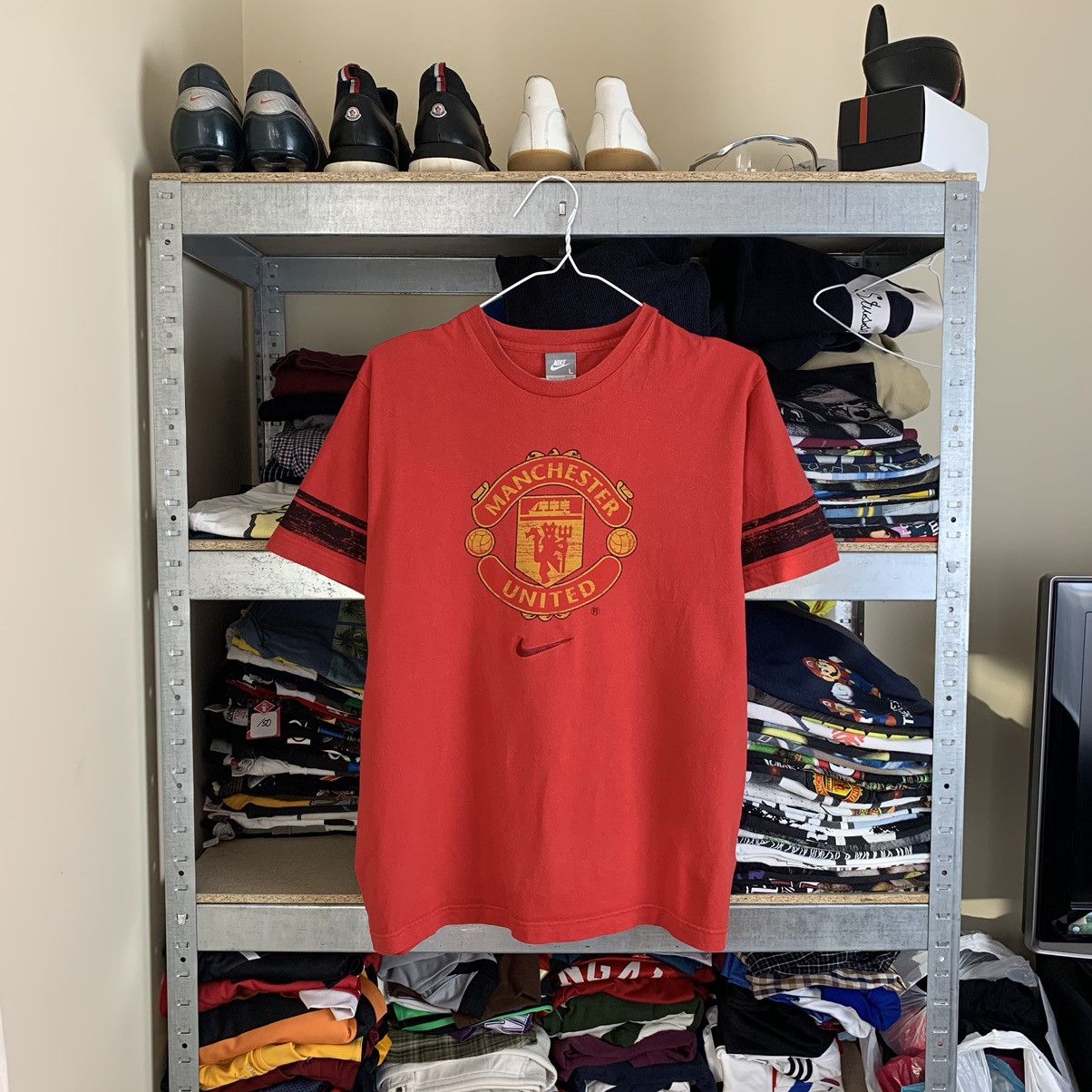 Nike Rare! Vintage Manchester United Nike Swoosh Embroidered Logo | Grailed