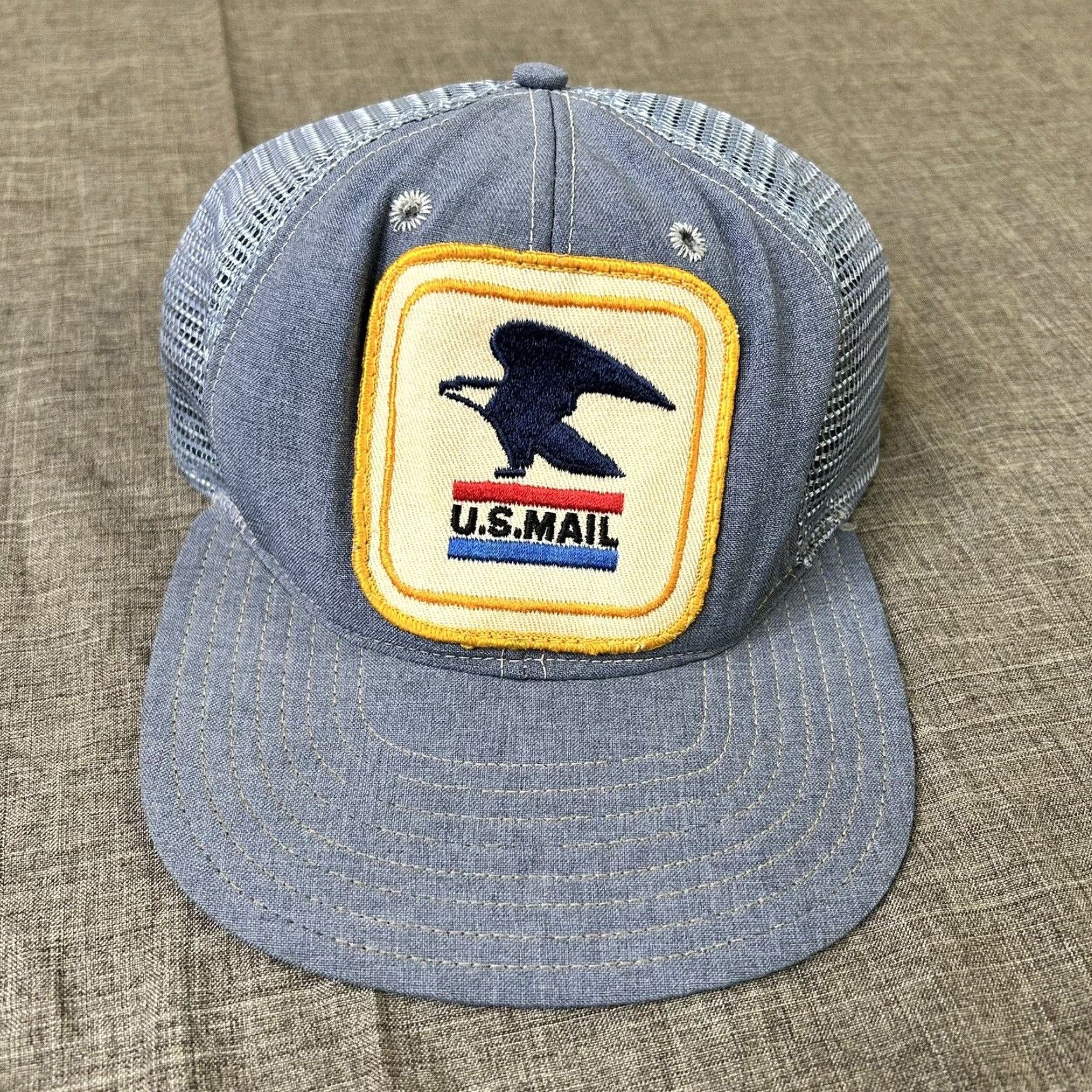 Vintage Authentic Retro American Postal Service Trucker Cap Featuring ...