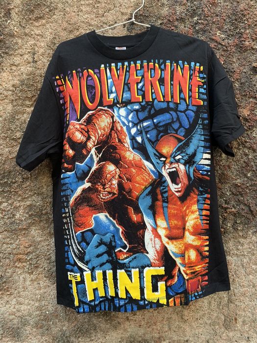 Vintage Wolverine VS The Thing Modern Bootleg by Nostalgtees | Grailed