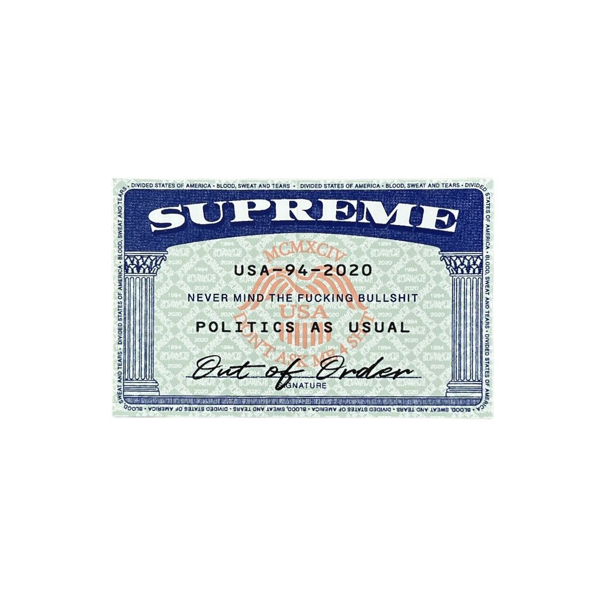 Supreme Supreme Social Security Card SSN Sticker SS20 | Grailed