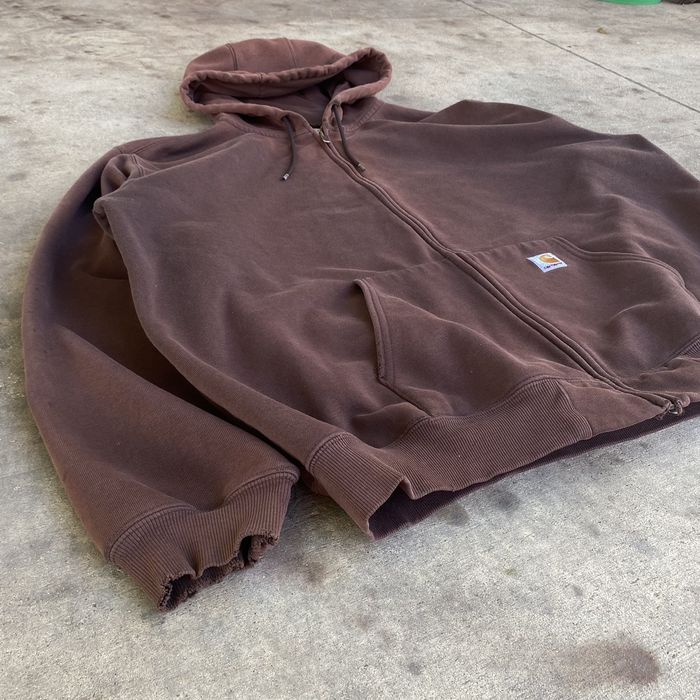 Vintage Carhartt Faded Brown Zip-Up Jacket | Grailed