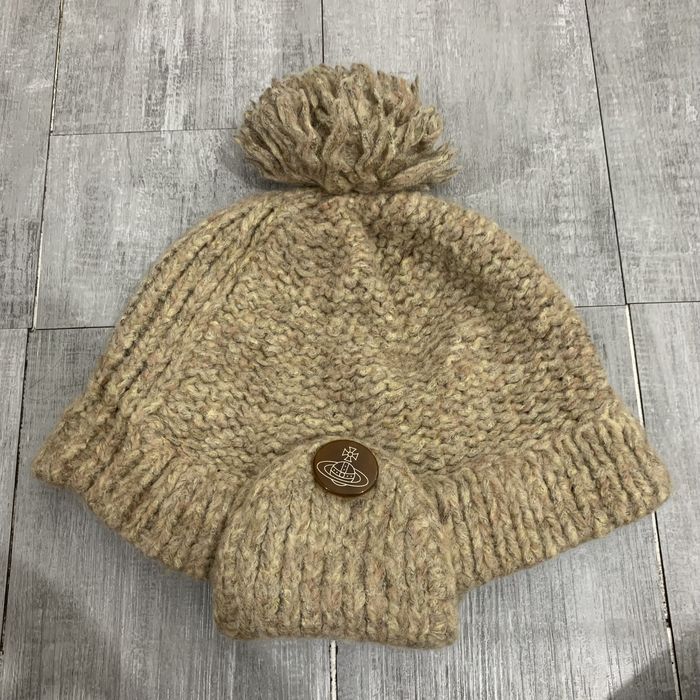 Vivienne Westwood Vivienne Westwood Orb Logo Wool Knit Beanie Hats ...