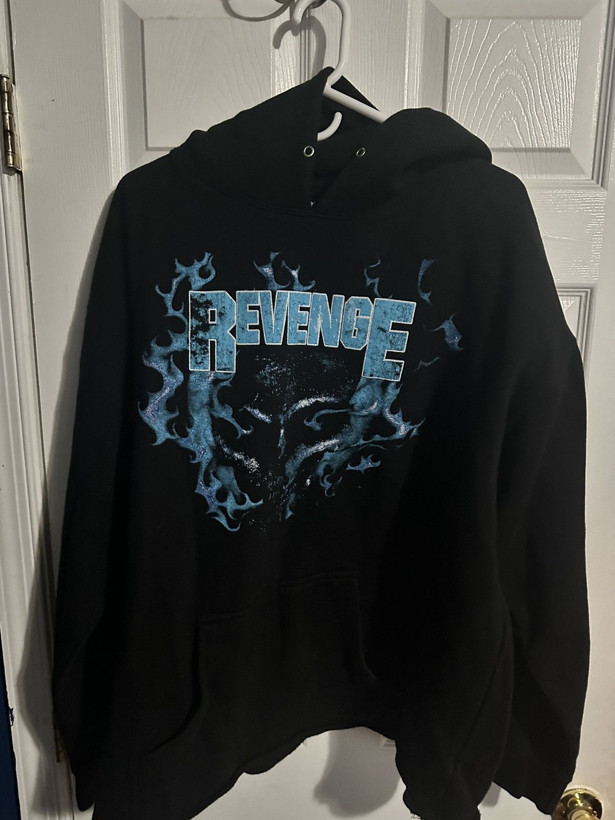 Revenge revenge blue skull hoodie | Grailed