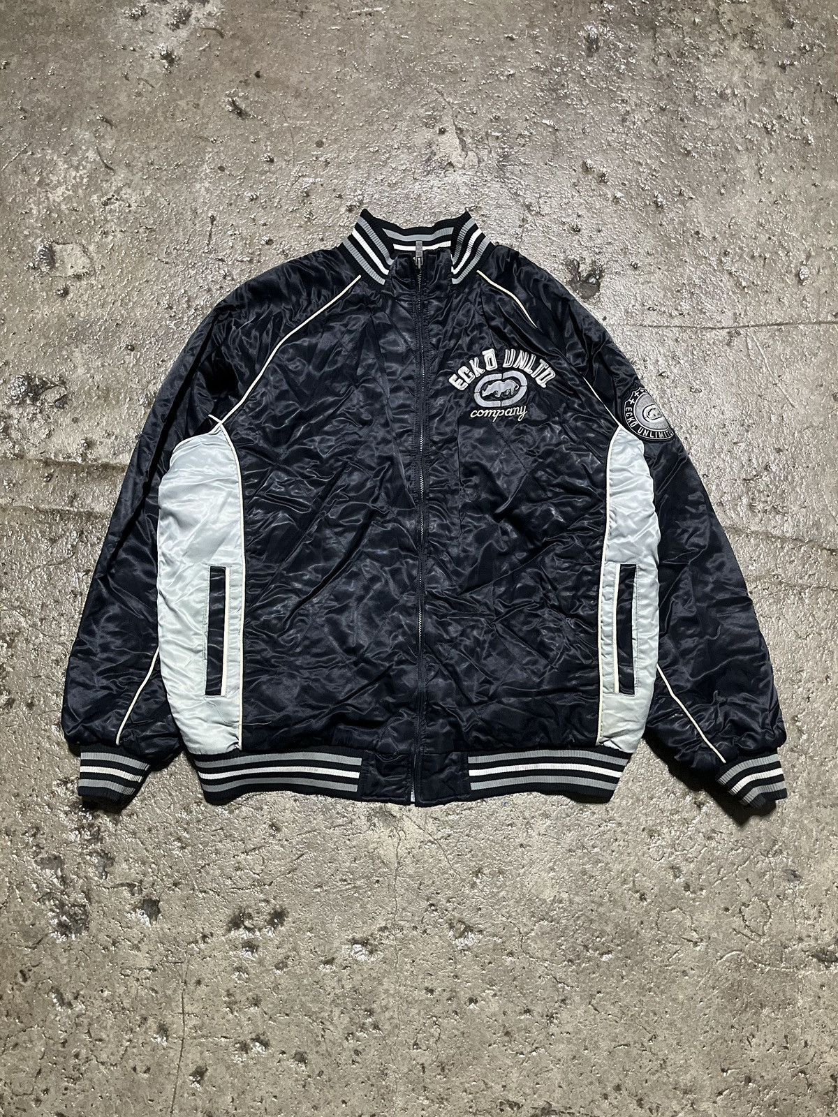 Ecko Unltd. × Jnco × Vintage Crazy Vintage Y2K Ecko UNLTD Bomber Jacket Hip-Hop Skater | Grailed