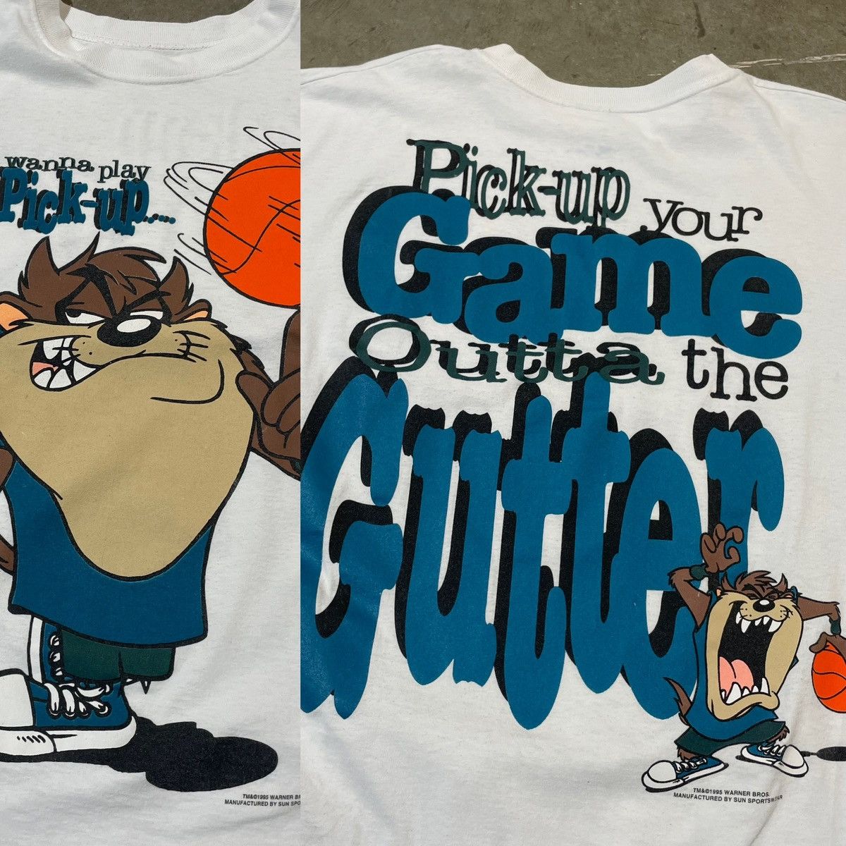 Vintage × Warner Bros 1995 Taz devil basketball 90s looney tunes space ...