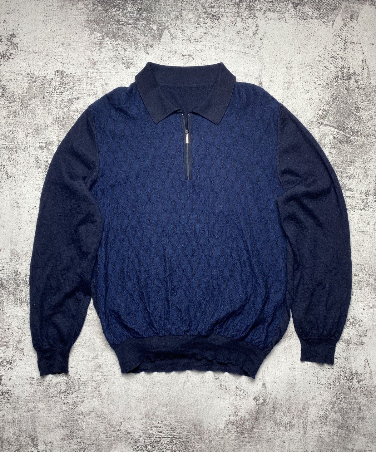 Luxury × Zilli Vintage 90S Zilli Cashmere Silk 1/3 zip | Grailed