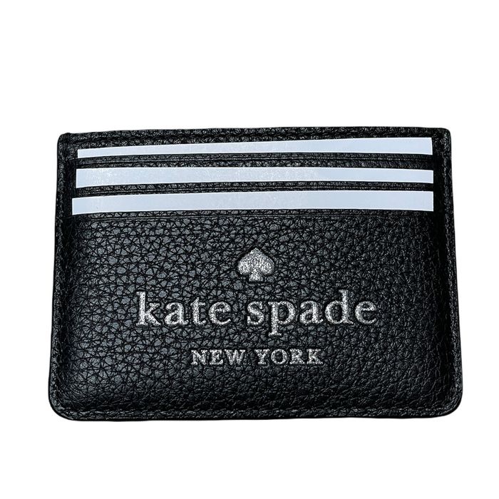Kate Spade Kate Spade glitter on small slim card holder Rose Smoke ...