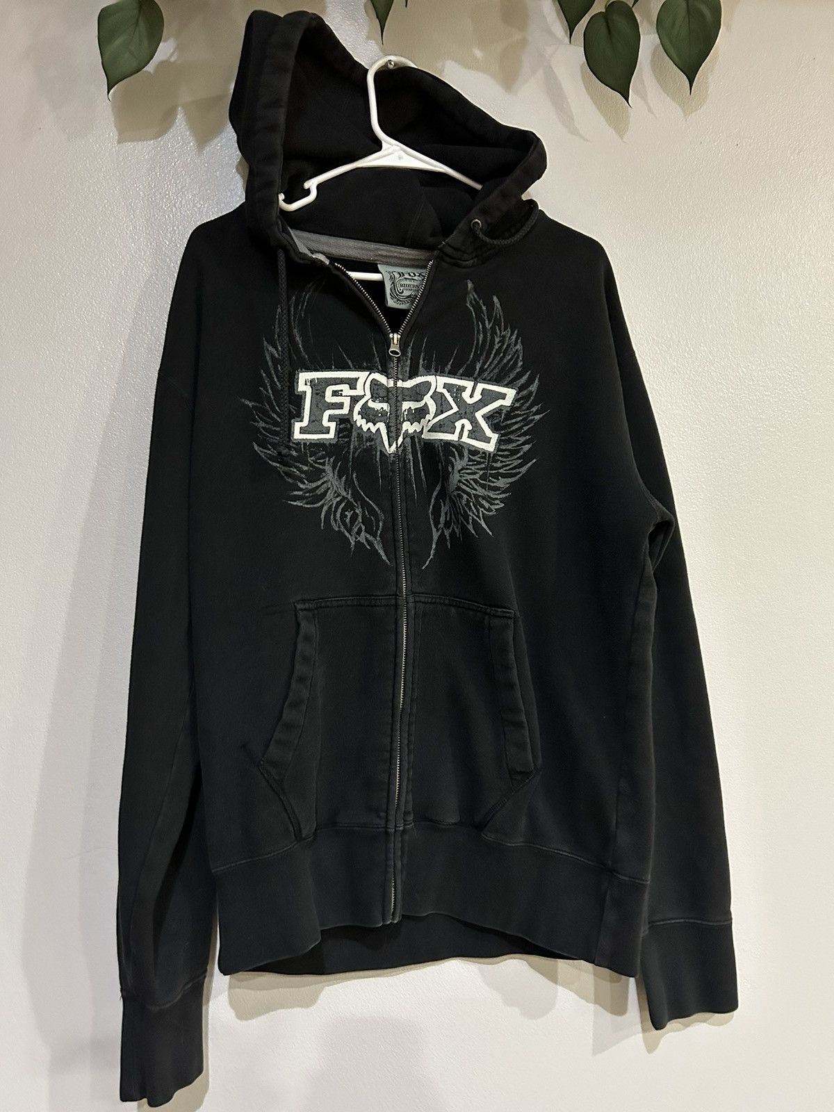 Affliction × Fox Racing × Vintage Fox racing hoodie L | Grailed