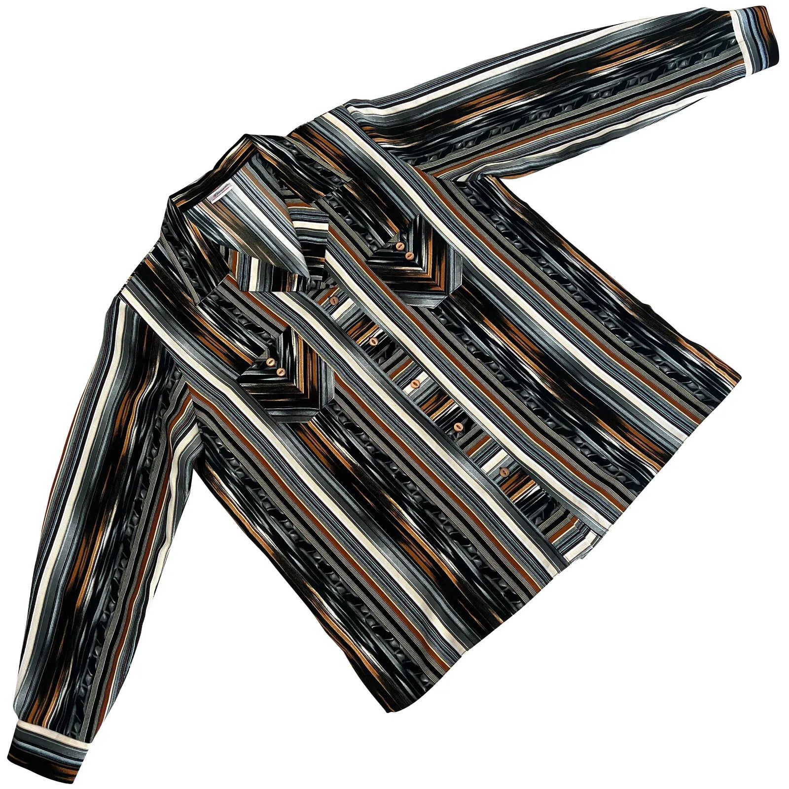Dries Van Noten × Vintage Tomar (Poland) Blend Italian Collar Woodgrain ...