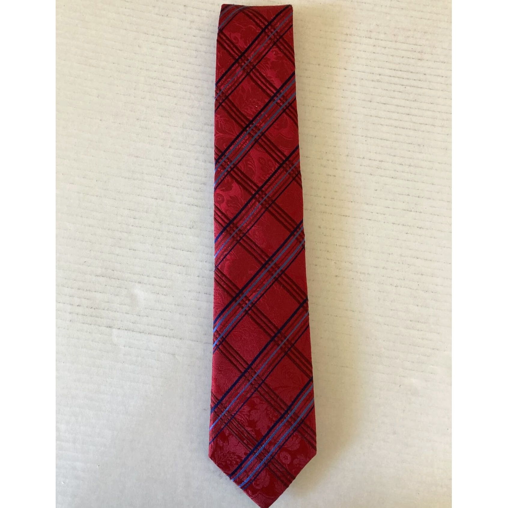 Vintage Italian Crafted DeSantis Collection Men's Red and Blue Plaid ...