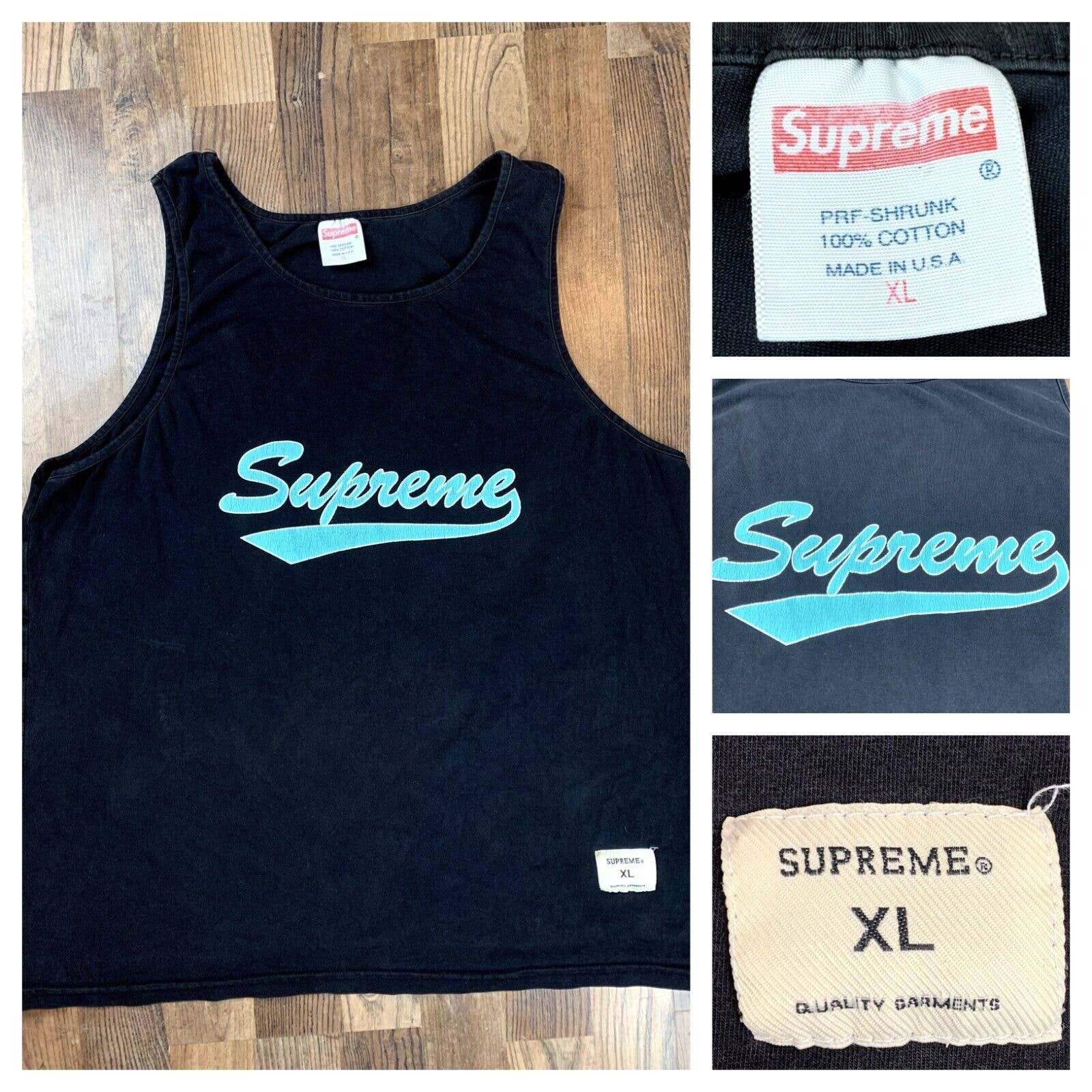 Supreme Supreme Tank Top made in usa black xl | Grailed
