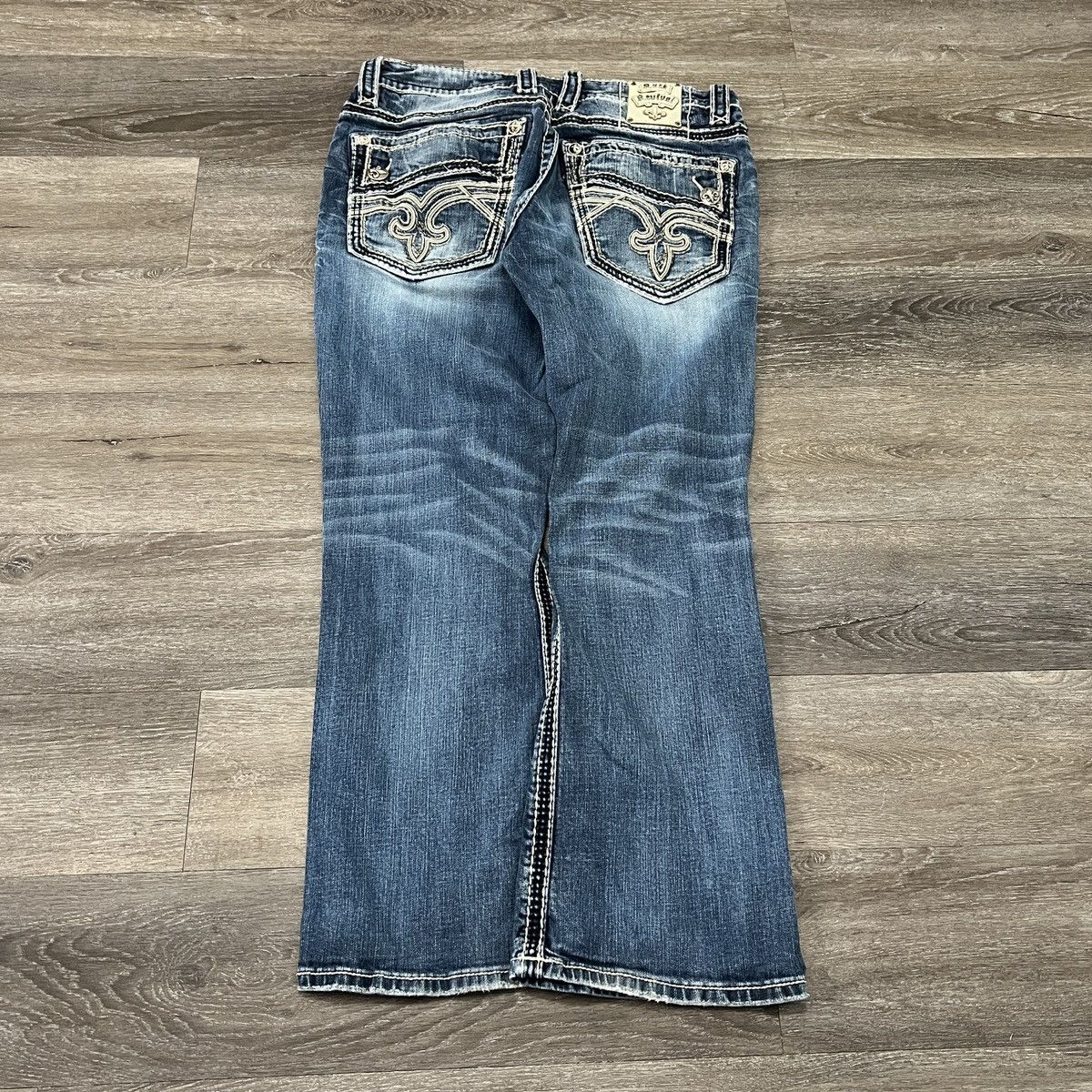 Vintage Vintage Y2K Rock Revival chrome hearts style bootcut jeans ...