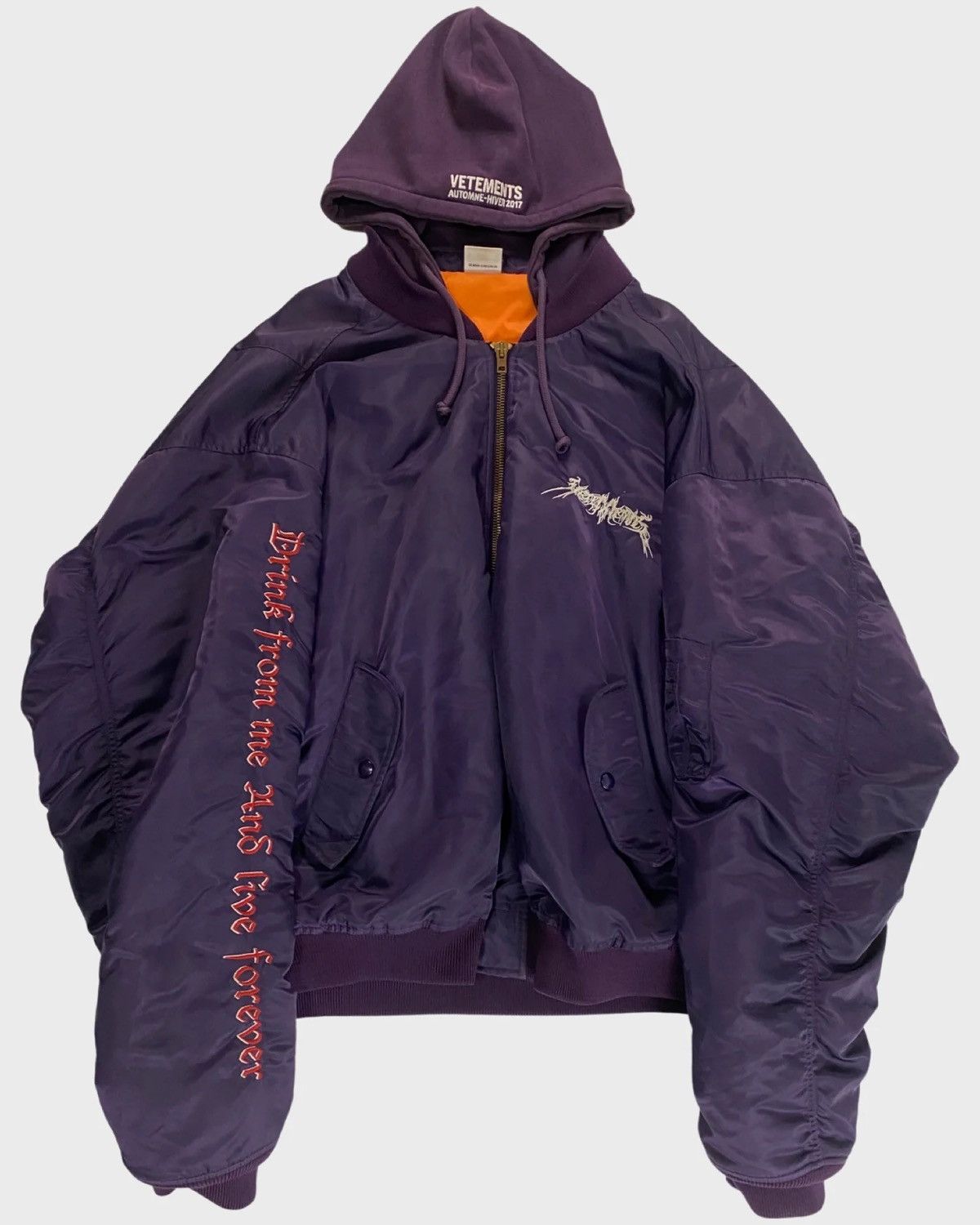 Vetements VETEMENTS AW16 TFD TOTAL FUCKING DARKNESS RUNWAYBOMBERJACKET ...
