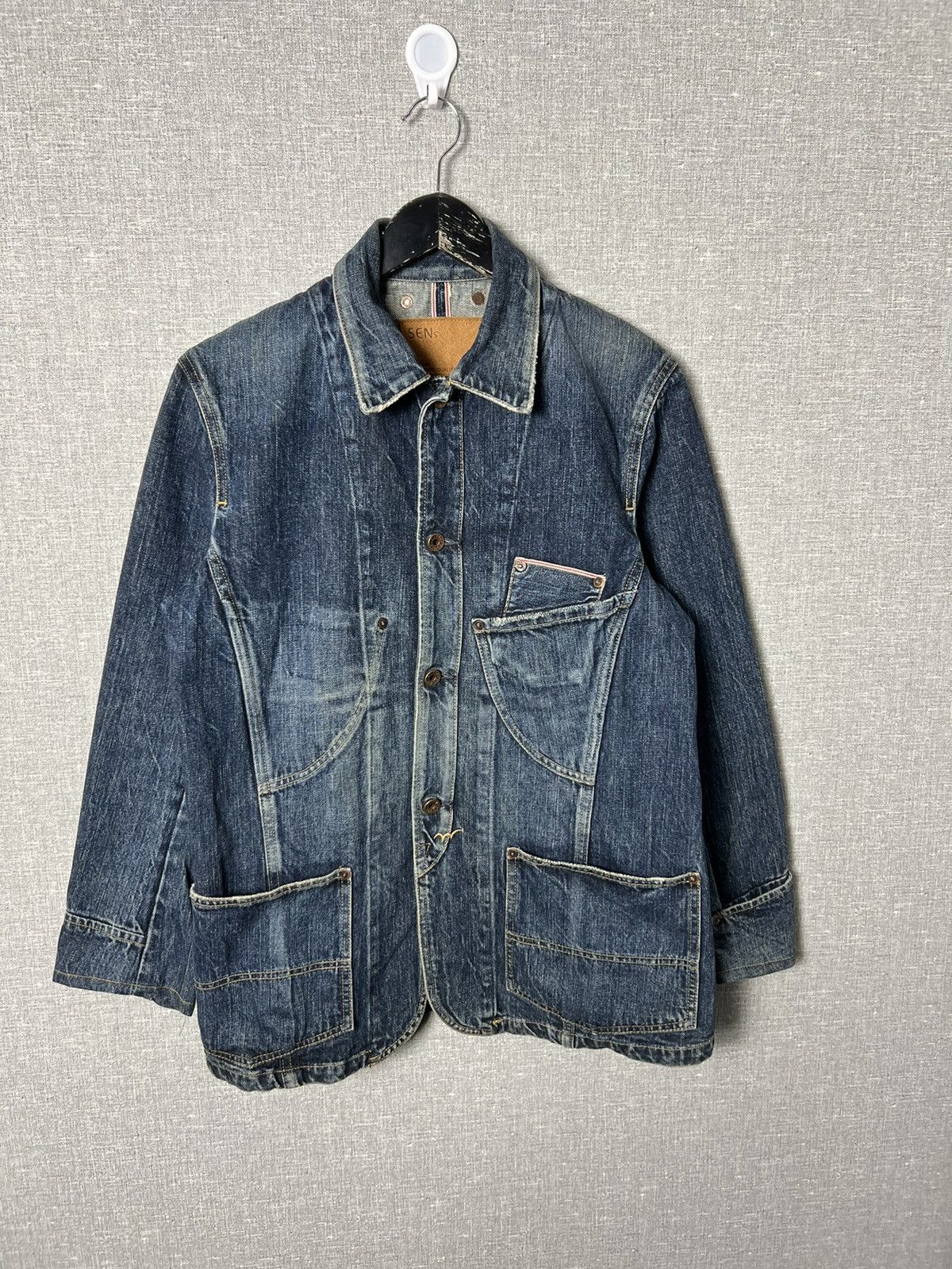 Edwin Rare Edwin Chore Red Selvedge Japanese Denim Jacket | Grailed