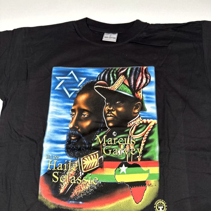 Vintage Vintage 90s Rastafarian Shirt Large DRY ROT Rastafari Marcus ...