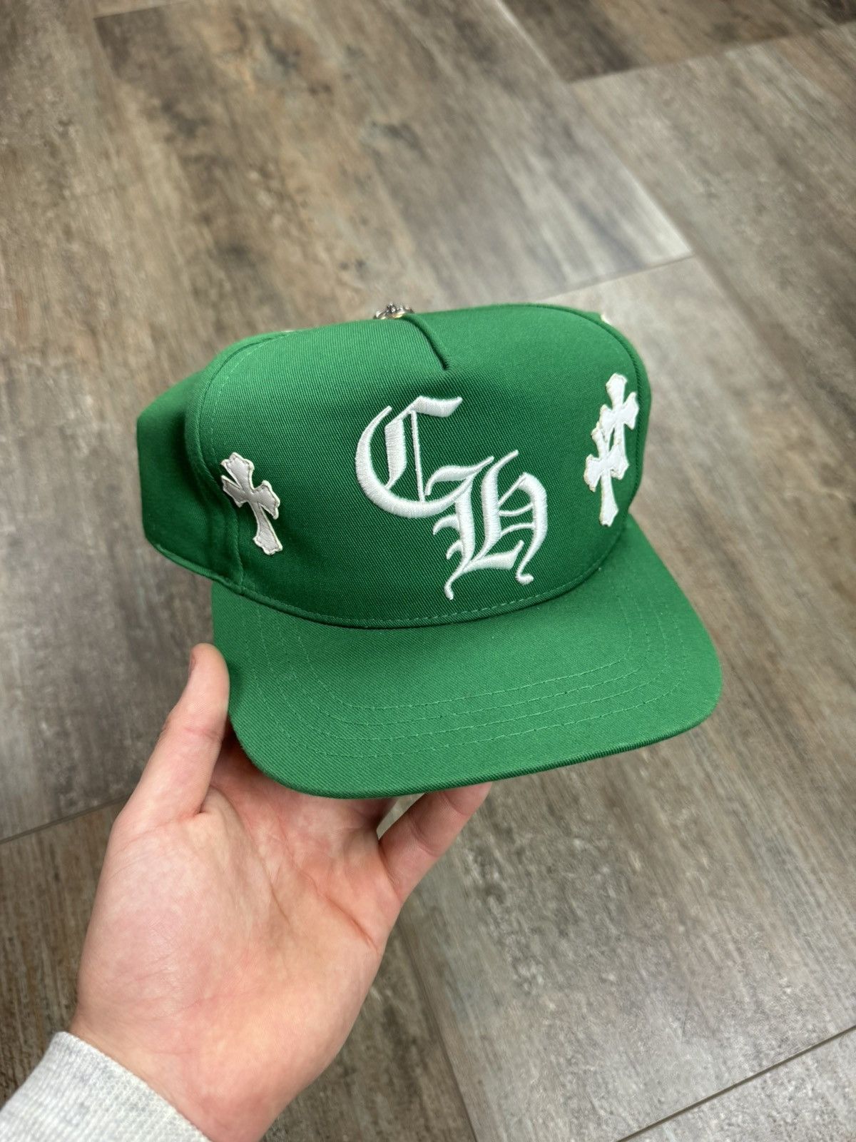 Chrome Hearts Chrome Hearts Cross Patch Hat Green | Grailed
