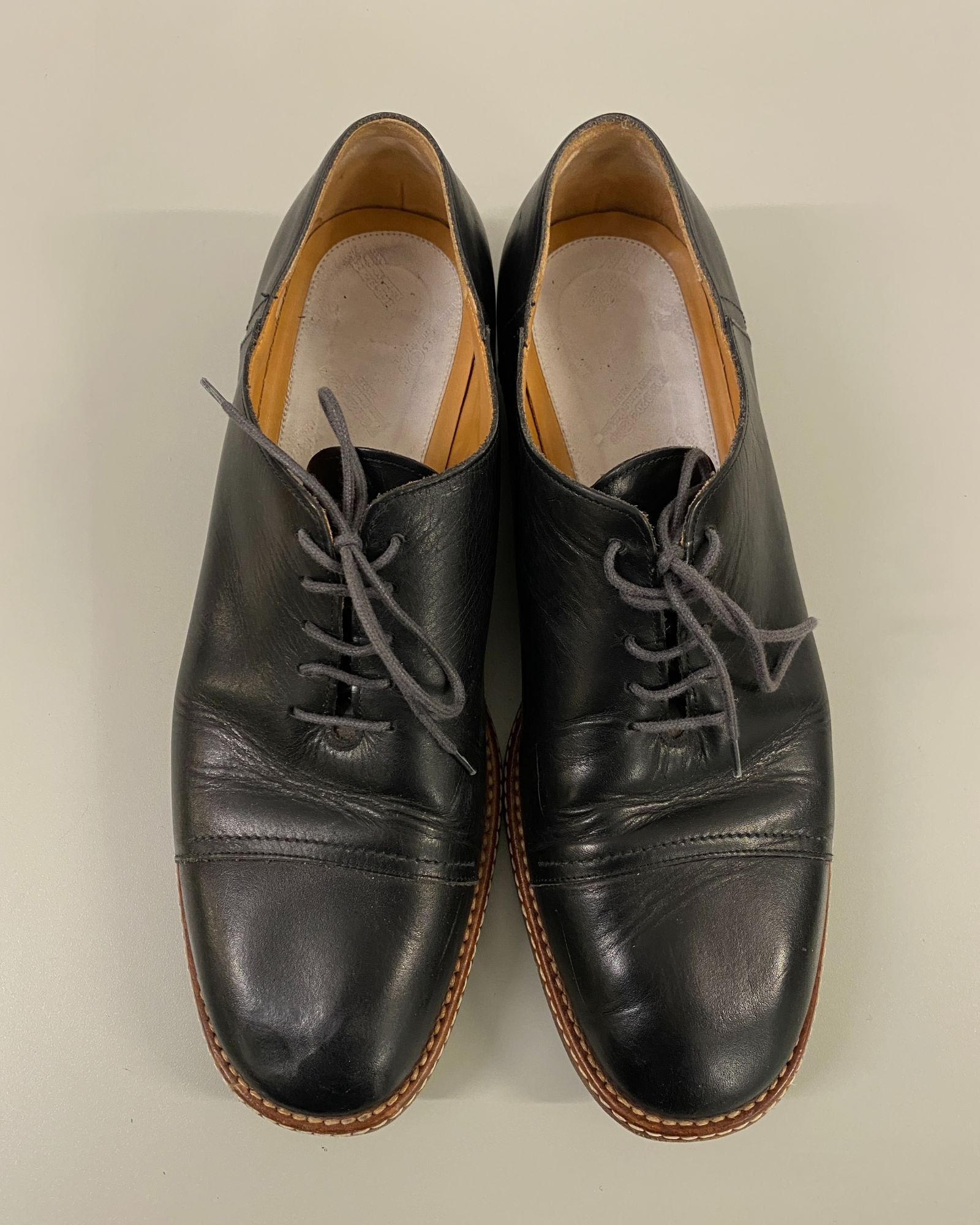 Maison Margiela MAISON MARGIELA BLACK LEATHER SHOES | Grailed