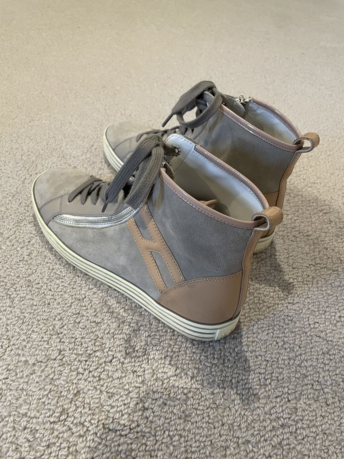 Hogan Hogan Rebel High Top Sneakers Suede Gray | Grailed
